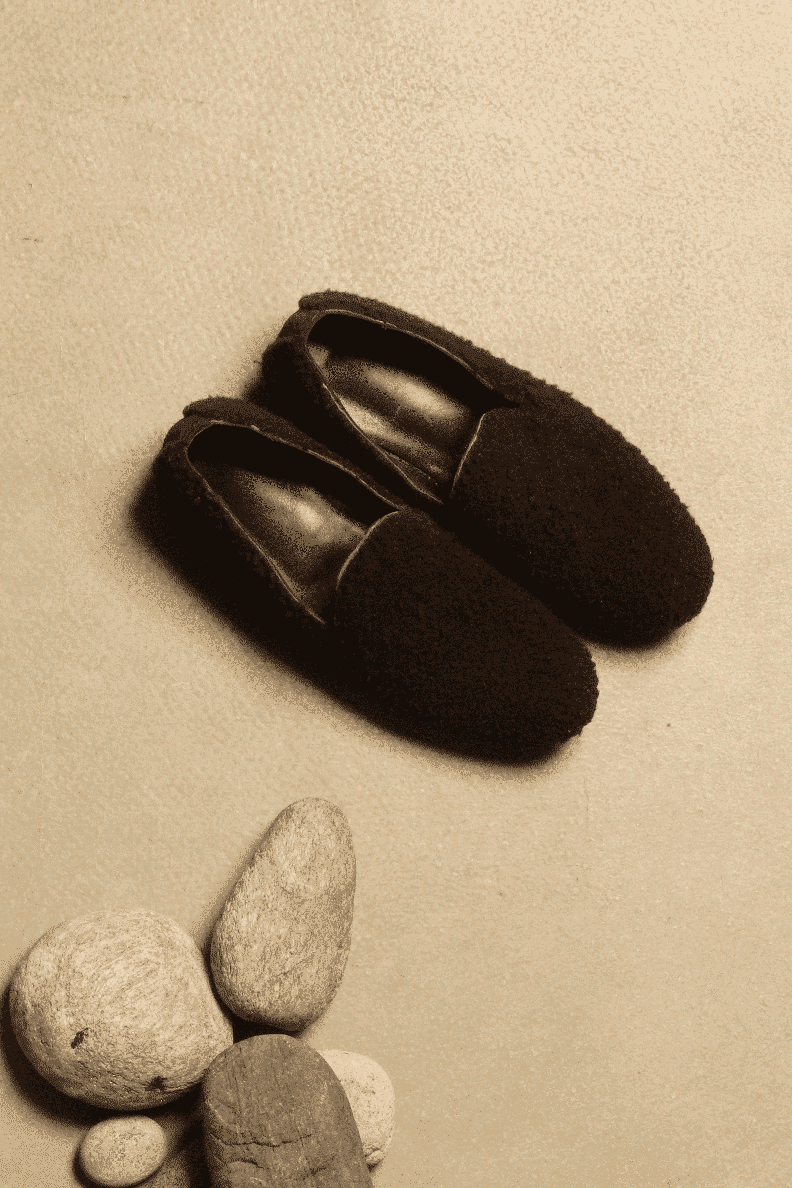 Baboush Sharwit in Brown Wool Handcrafted Moroccan Slippers by House of ...